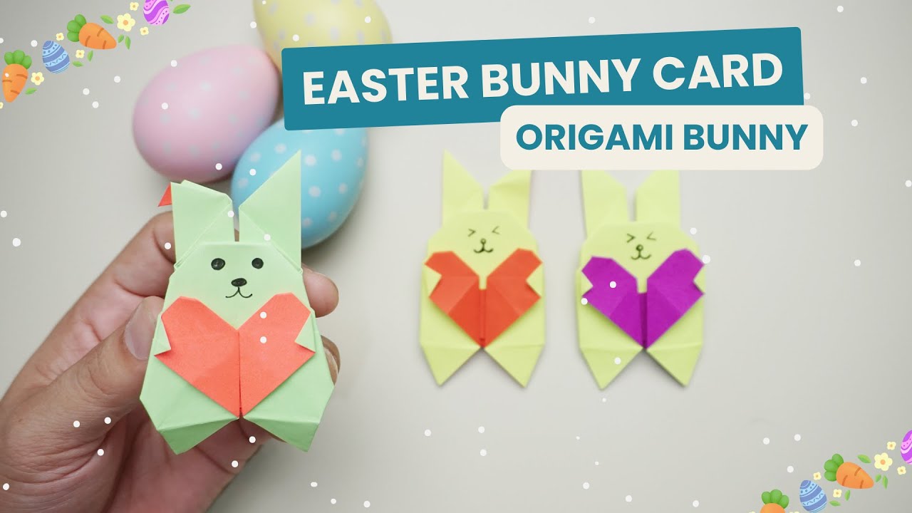 How to Make an Origami Easter Bunny Card - Origami Bunny Easter - YouTube