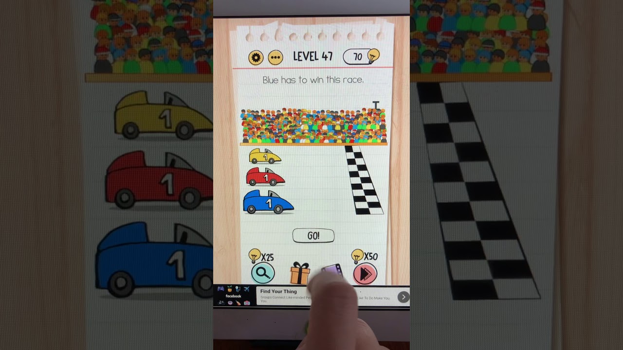Brain Test Level 47 Blue has to win this race - YouTube