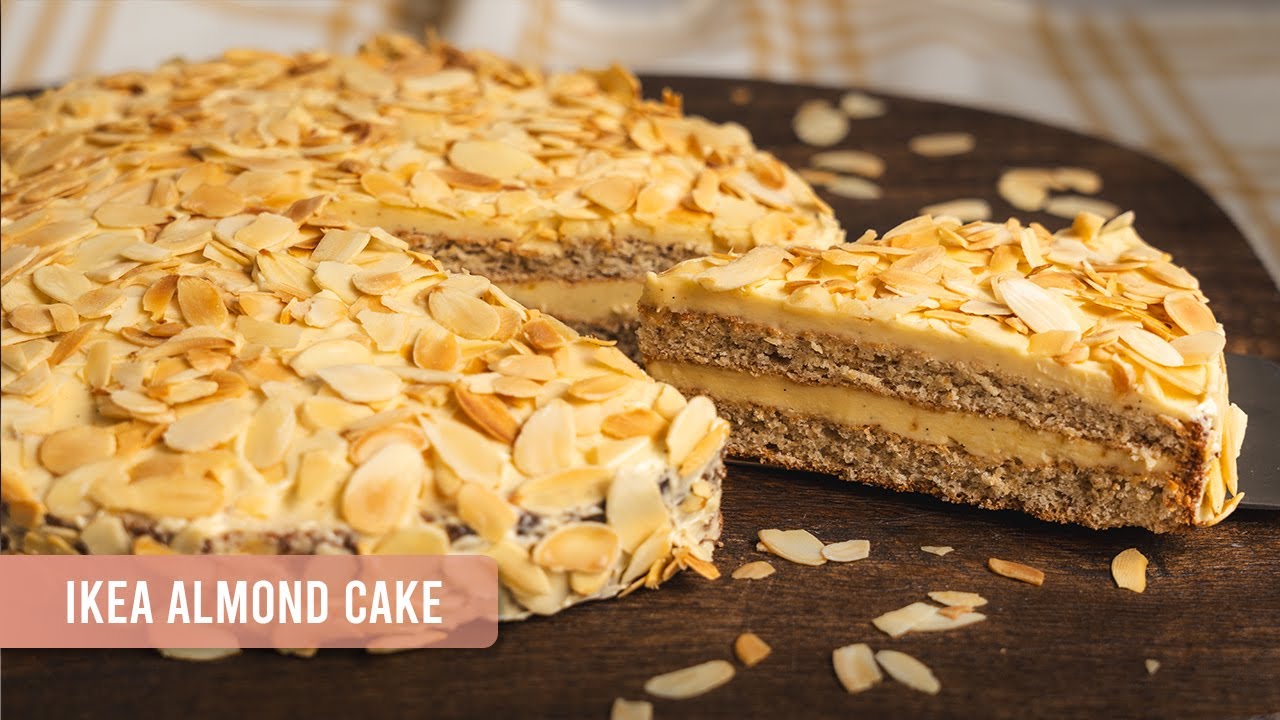Ikea Swedish Almond Cake Recipe Slice Of Swedish Almond Cake Served
