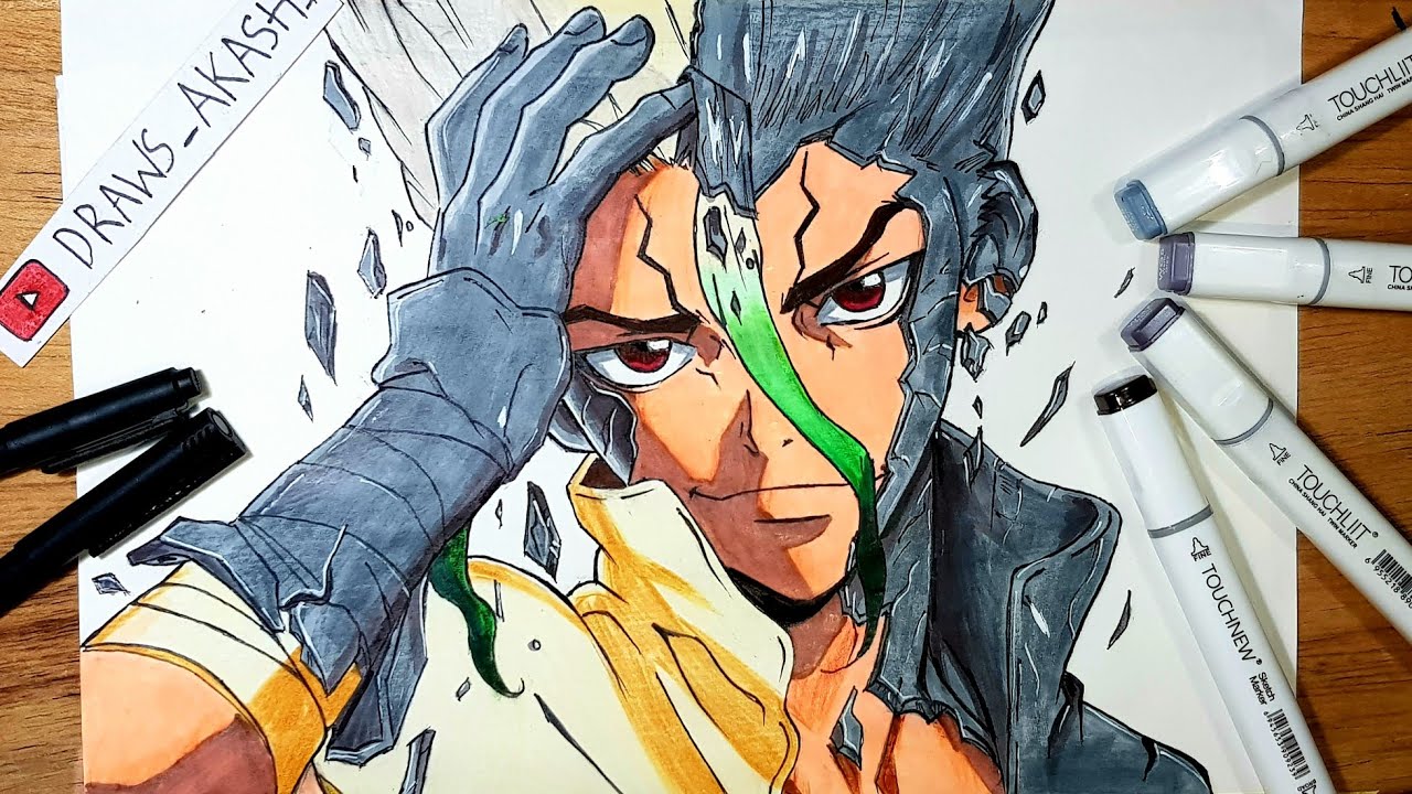 Drawing Ishigami Senku - Dr Stone (ドクターストーン) - YouTube