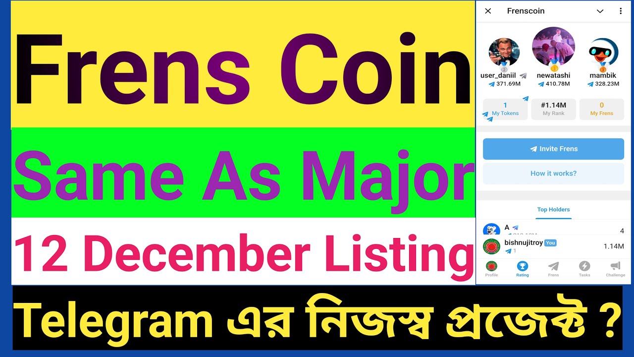 Frenscoin | Frens Coin Mining | Same As Major Mining | Telegram Airdrop ...