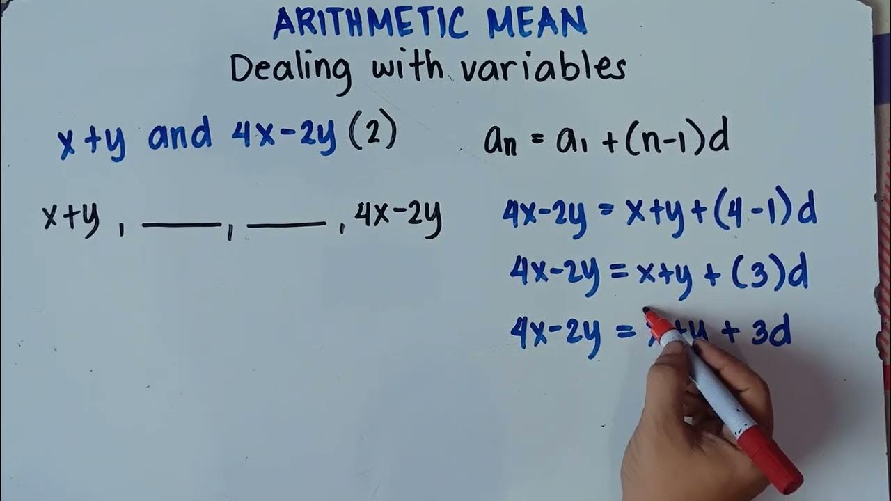 Arithmetic Mean | Dealing with Variables | Explain in Detailed | - YouTube