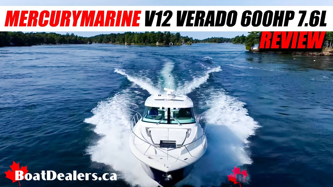@MercuryMarine V12 Verado 600hp 7.6L #outboard on water review aboard ...