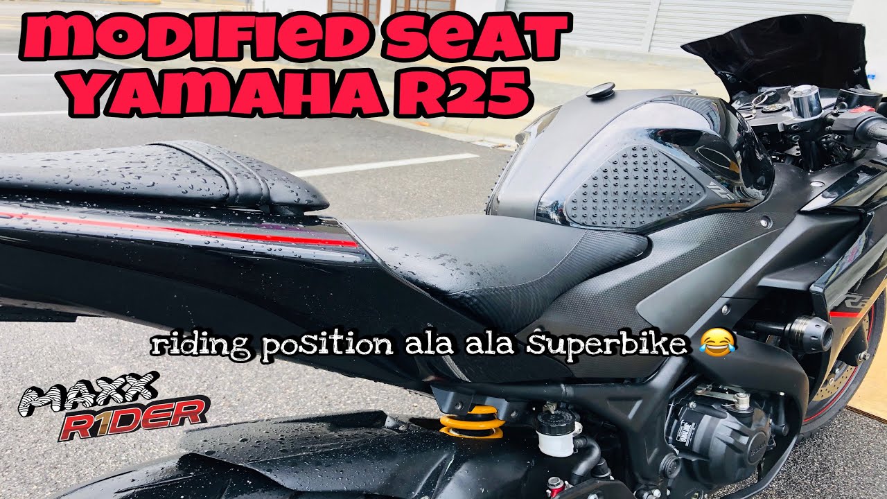 🔴 MODIFIED seat YAMAHA R25 ! tukar riding position macam superbike ...