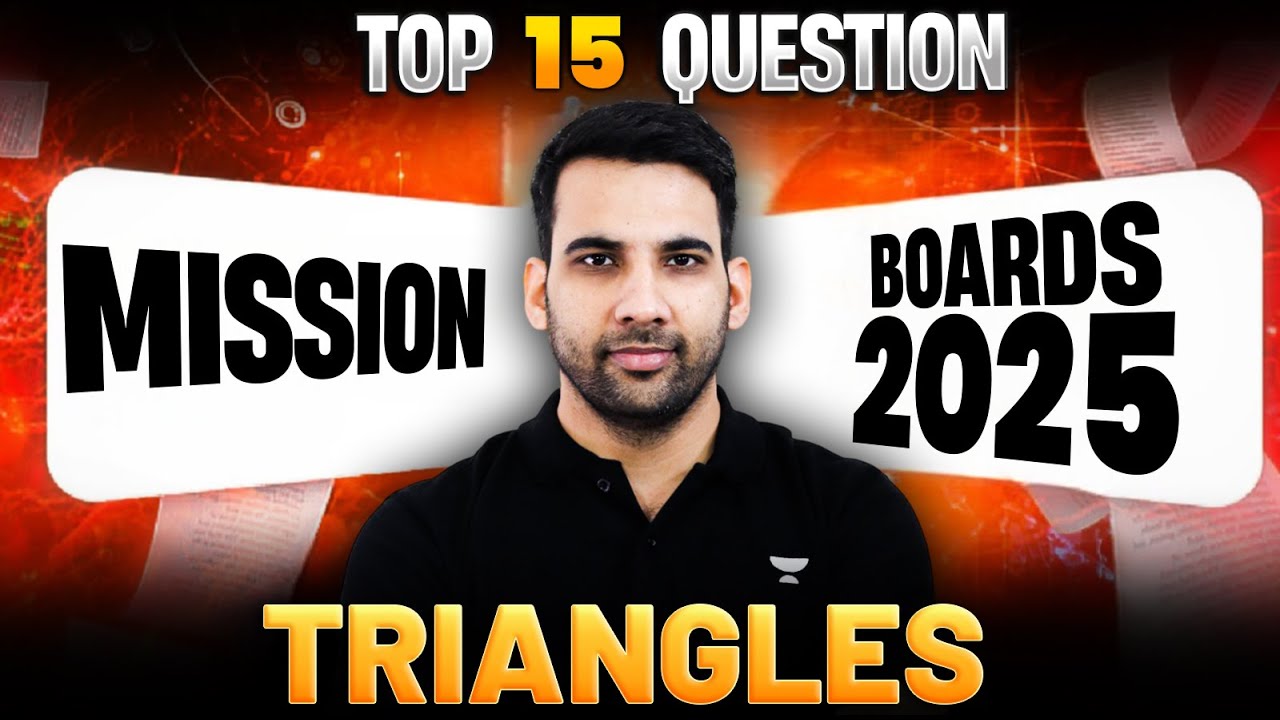 15 Most Important Questions on Triangles | Class 10 Math | Mandeep sir ...