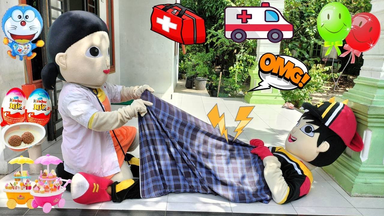 Drama Badut Lucu BoBoiBoy Sunat Sama Squid Game - YouTube