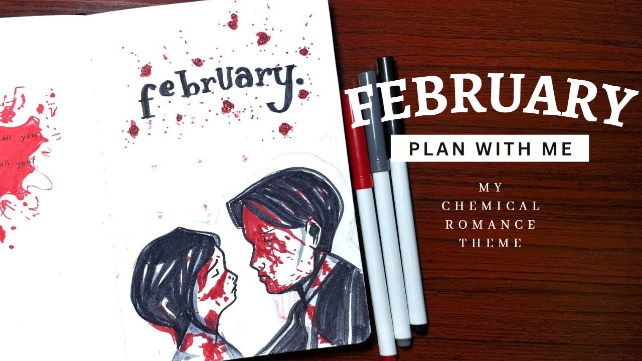 PLAN WITH ME | February 2023 Bullet Journal Set up (MCR THEME) - YouTube