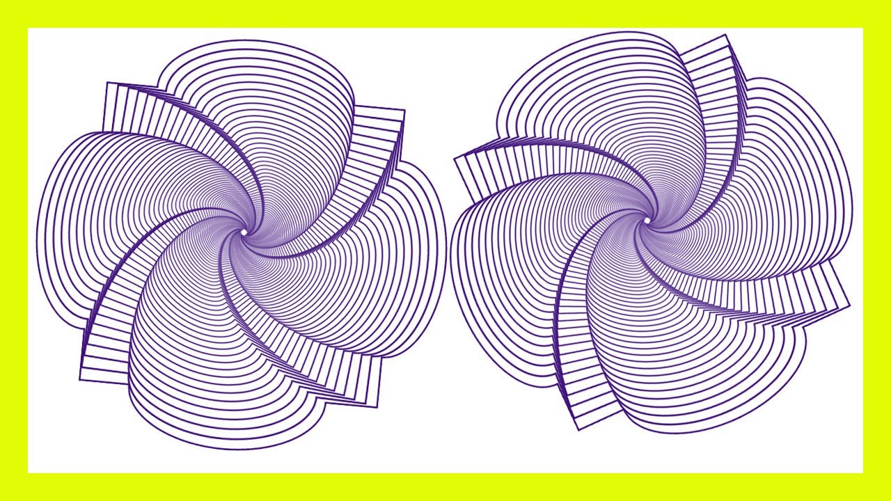 Spiral design with Animation II (स्‍पाईरल डिजाईन बनाना सिखेें ...