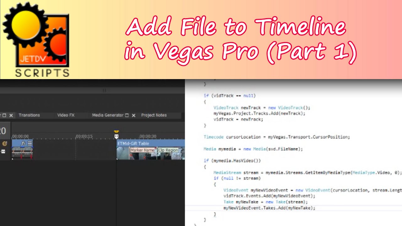 How Do I Add File To Timeline Using a Script in VEGAS- Part 1 - YouTube