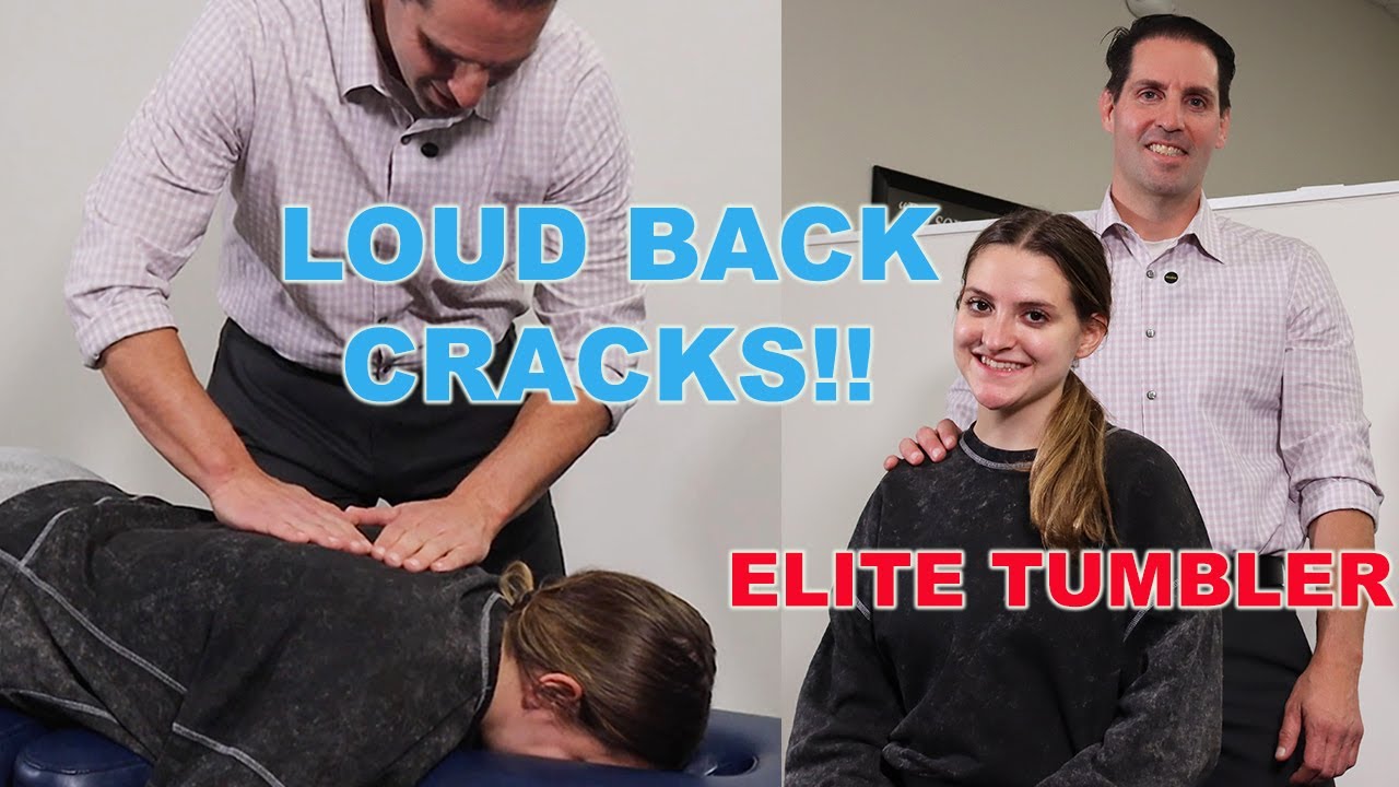 ALL STAR Cheerleader Gets Adjusted! *LOUD BACK CRACKS* - YouTube