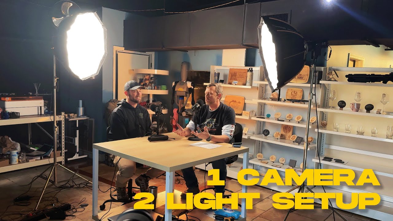 1 Camera, 2 Light Podcast Setup | Sony Fx3 - YouTube