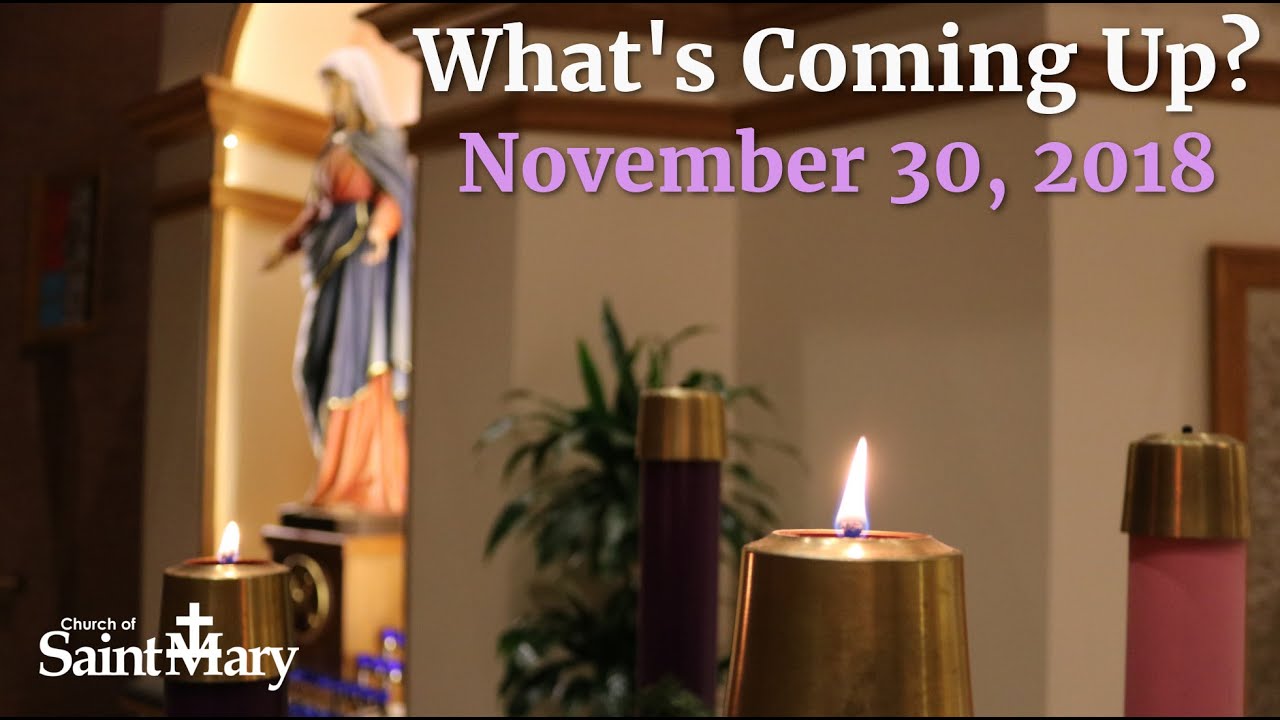 What's Coming Up? November 30, 2018 - YouTube