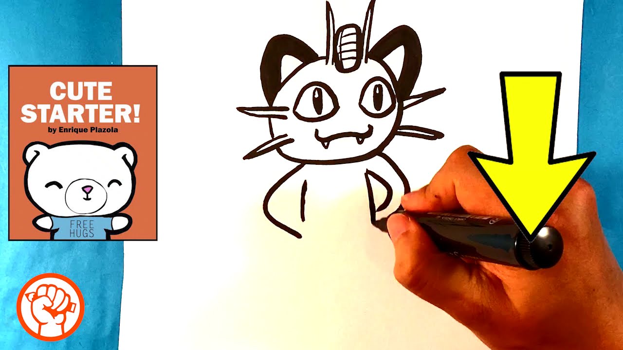 How to Draw Pokemon - Meowth - Easy Pictures to Draw - YouTube