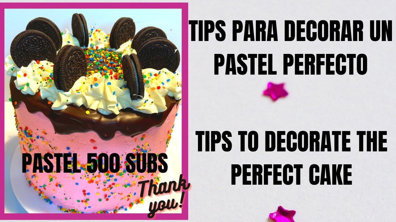 TIPS para decorar un PASTEL PERFECTO🎂- Paso a Paso - YouTube