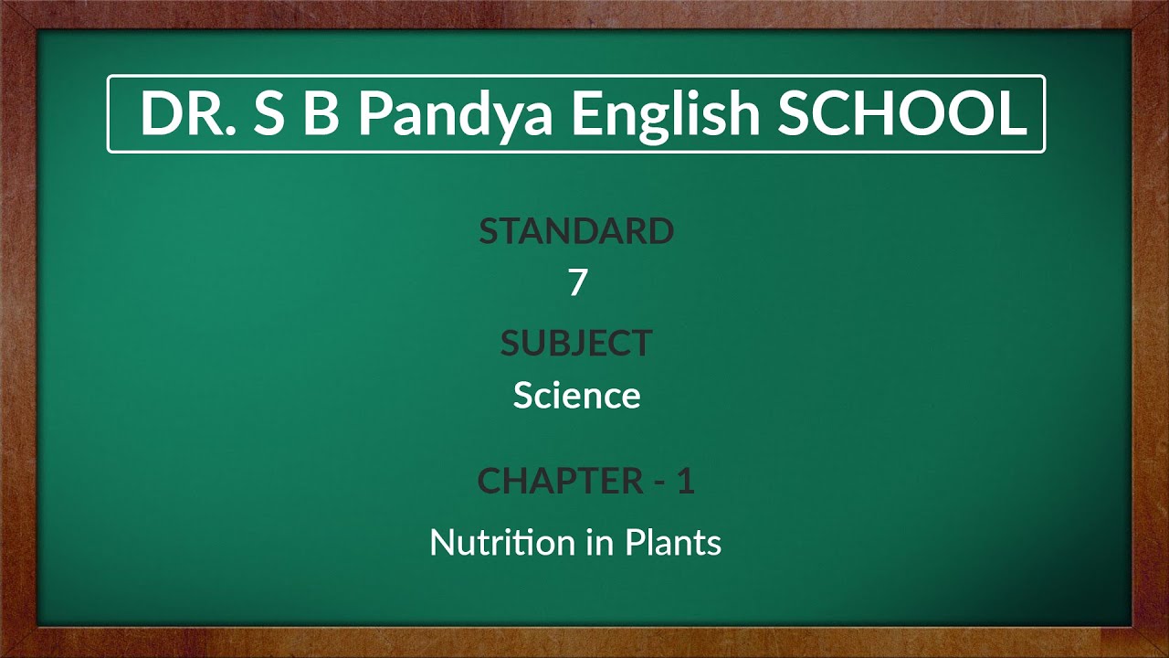 Standard 7, Science, Chapter 1, Nutrition in Plants - YouTube