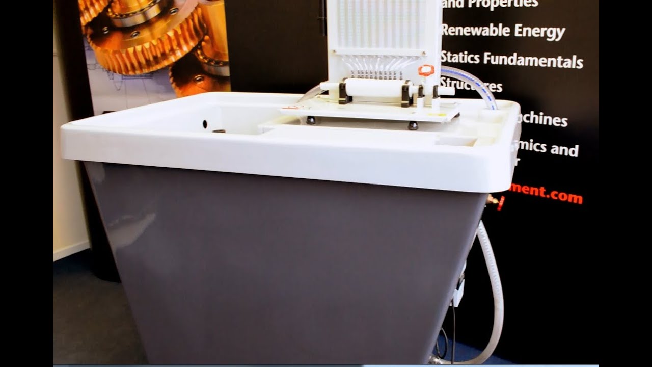 Bancada de Hidráulica Volumétrica - TecQuipment H1D - YouTube