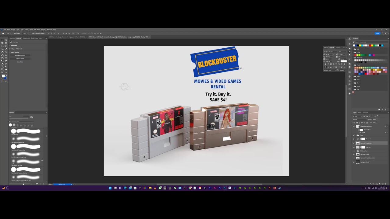 Retro Game Cartridge | Design with Adobe Substance 3D Part 1. - YouTube