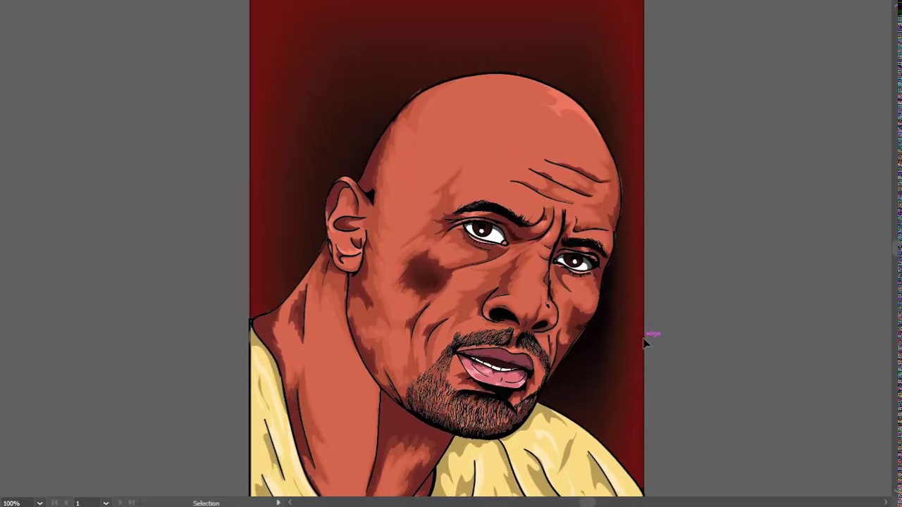 Tutorial: How to Cartoon THE ROCK - YouTube