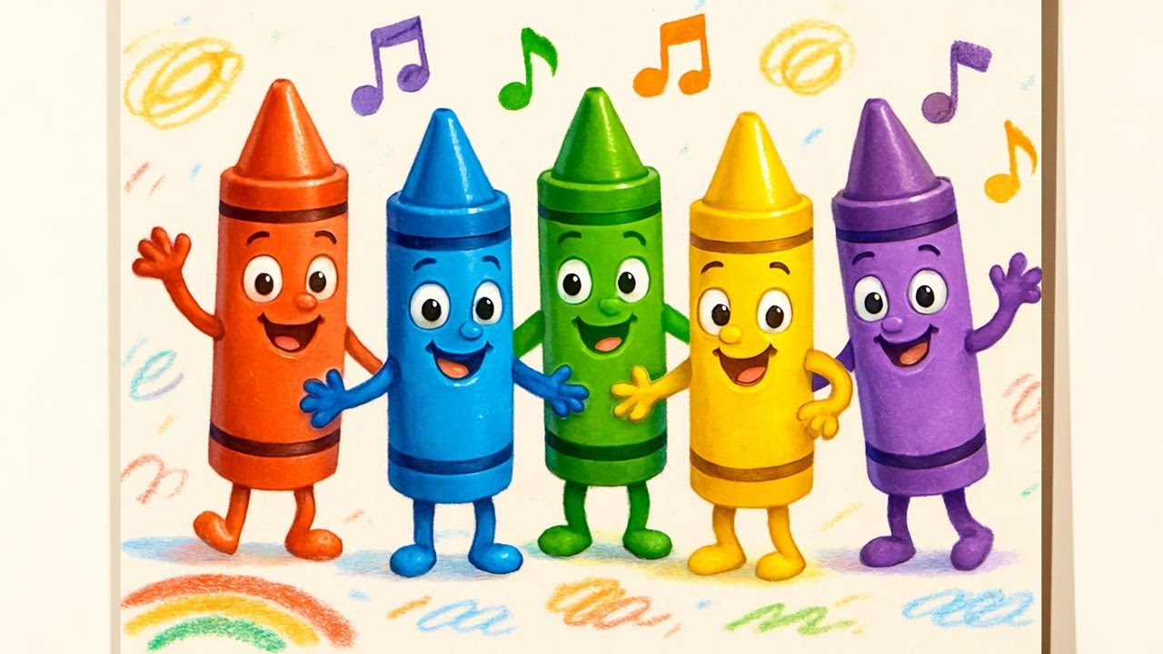 The Crayon Song 🎨 | Learn Colors for Kids | Fun Educational Song for ...