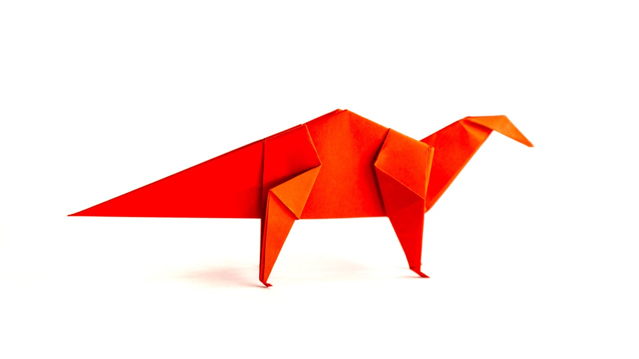 How To Make an Easy Origami Dinosaur - paper crafts - YouTube