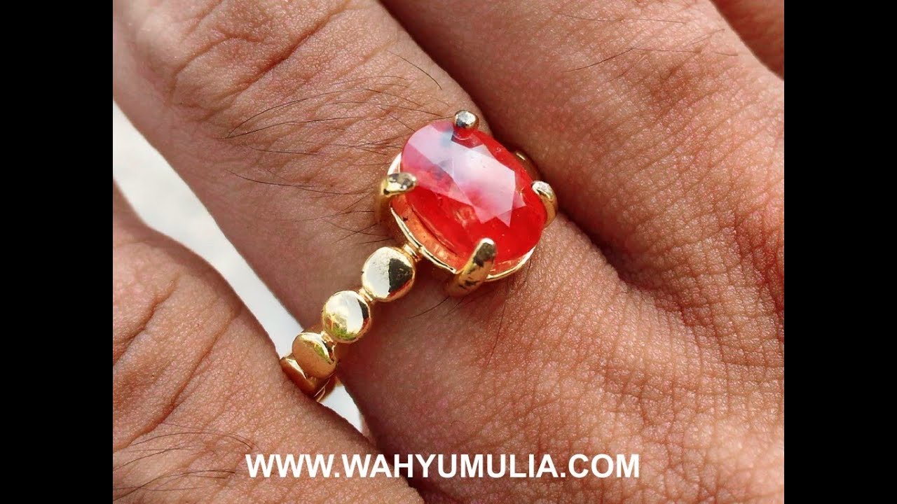 Batu Cincin Orange Safir - Paparacha - YouTube