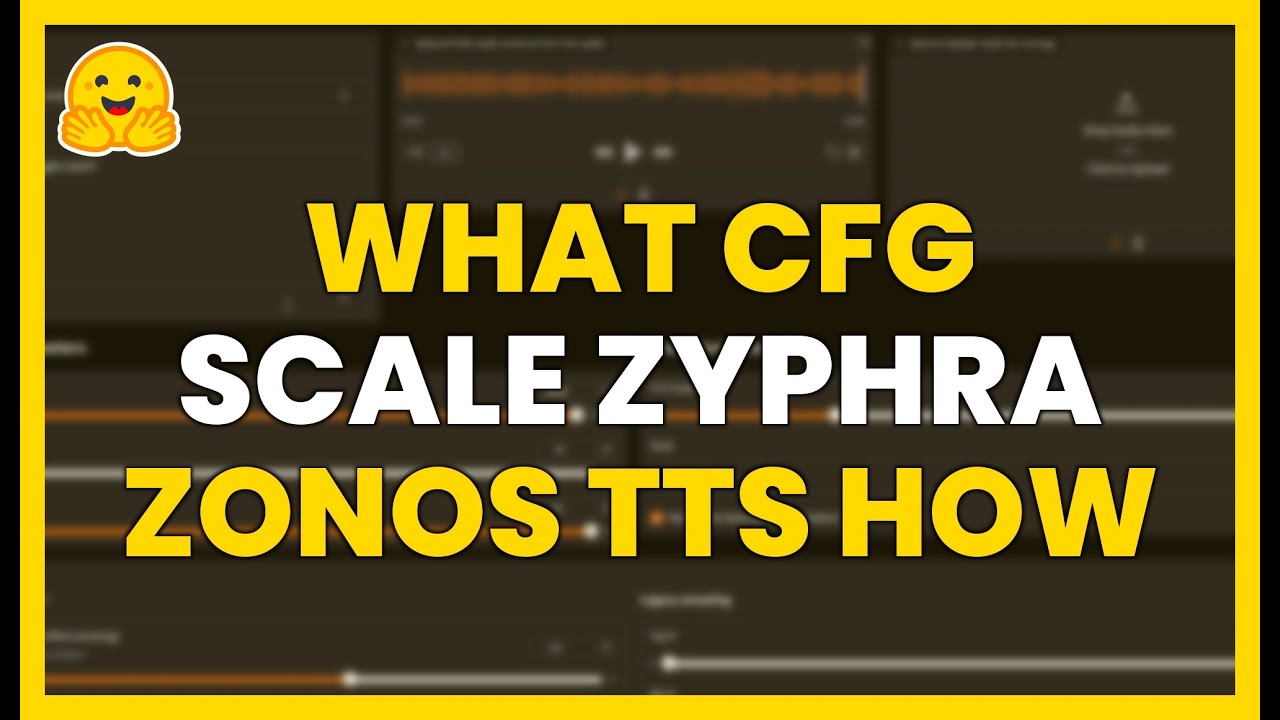 WHAT IS the CFG SCALE in ZYPHRA ZONOS TTS and HOW TO USE IT - YouTube