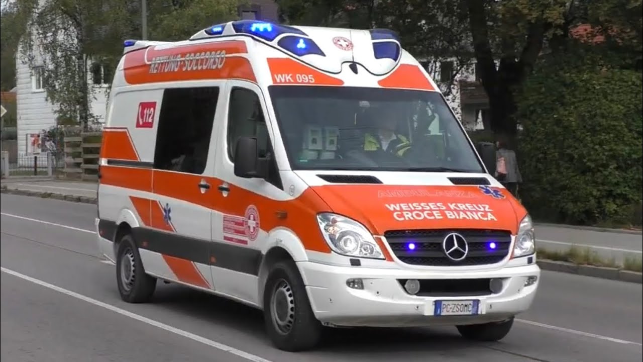 Italienischer RTW in Deutschland - Einsatzfahrt RTW Weisses Kreuz ...