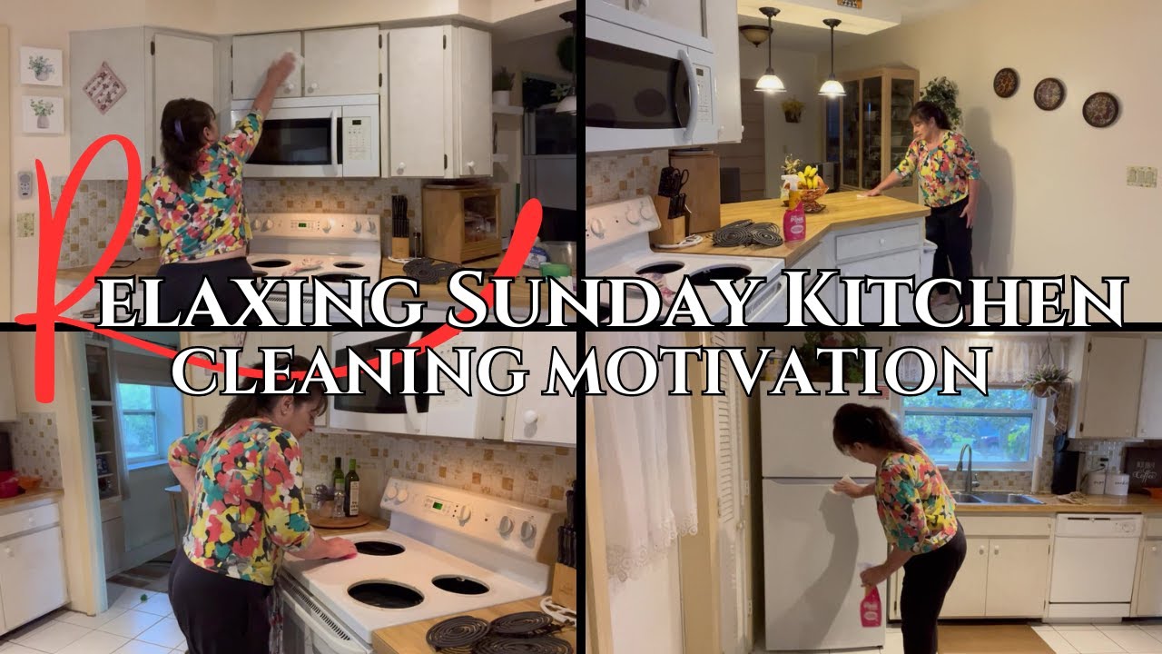 Calming Sunday Kitchen Clean & Tidy-Up - YouTube