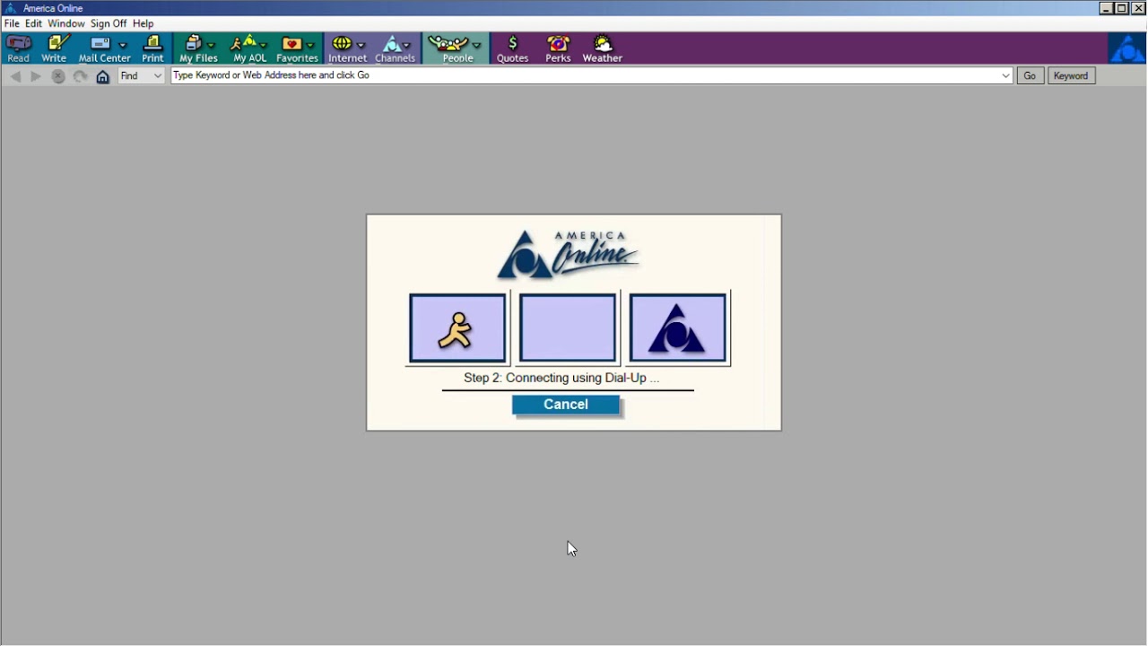 AOL 4.0 LOGIN - YouTube