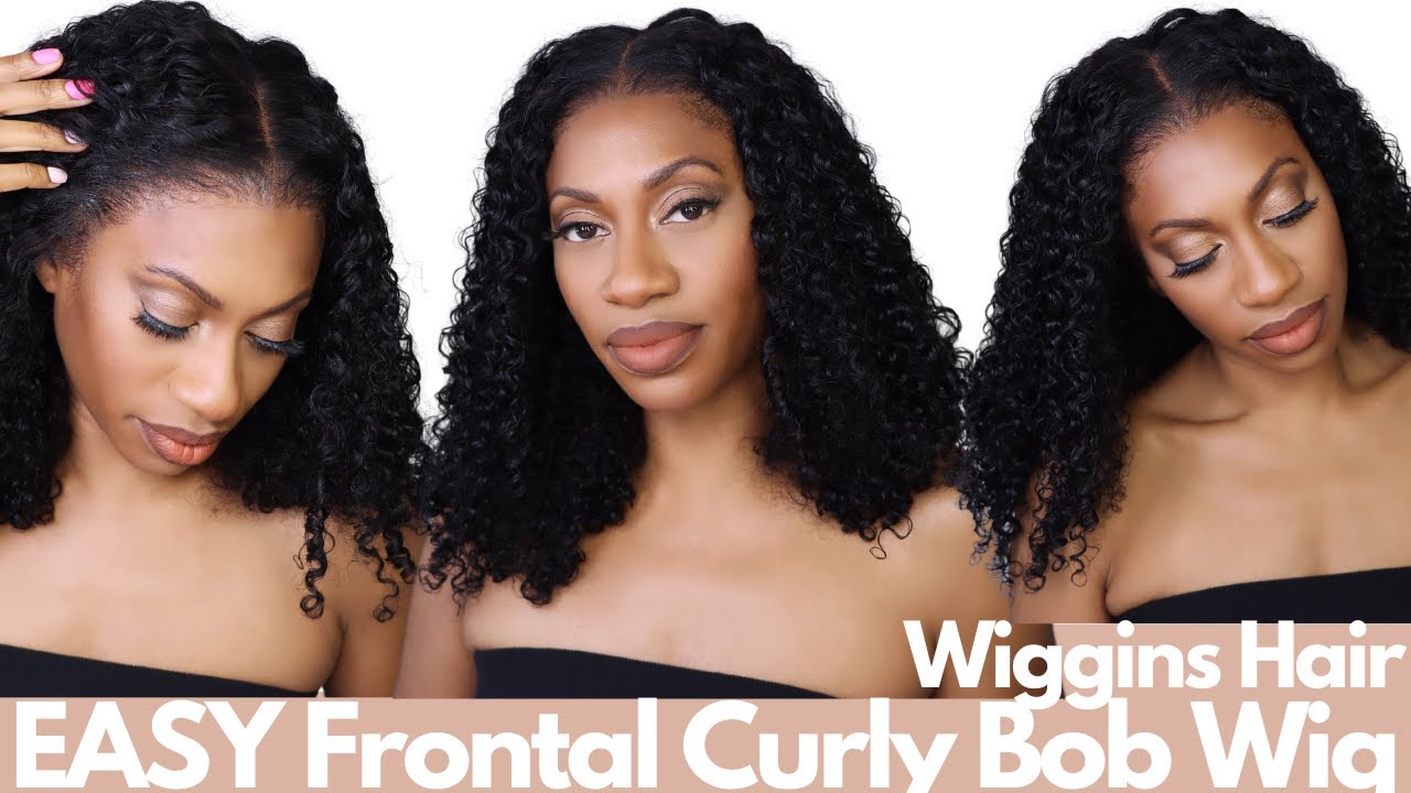 The wig is so FIRE🔥🔥Bomb Poping Frontal Curly Bob Wig Tutorial ...