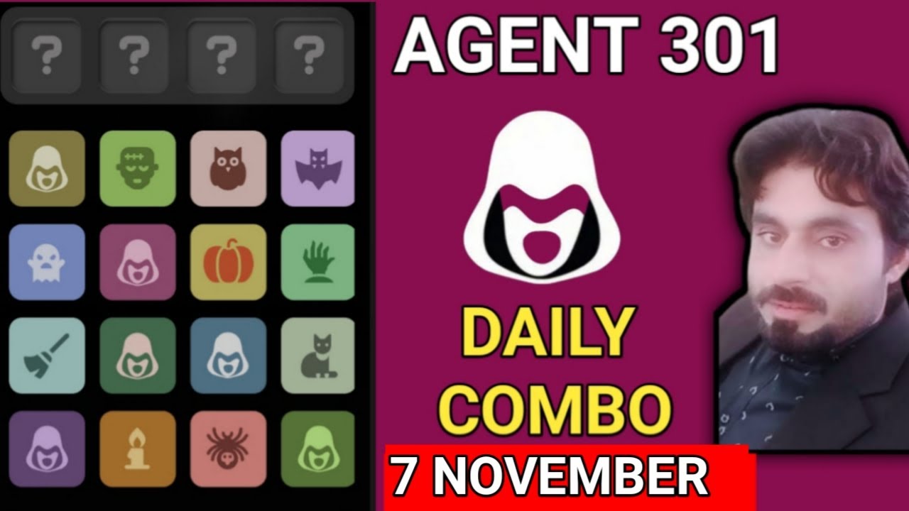 AGENT 301 DAILY COMBO 7 NOVEMBER | AGENT 301 COMBO TODAY | AGENT 301 ...