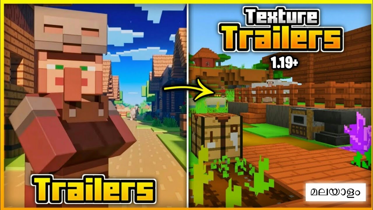 Minecraft Trailer Texture Pack For Minecraft PE 1.19 | Malayalam - YouTube