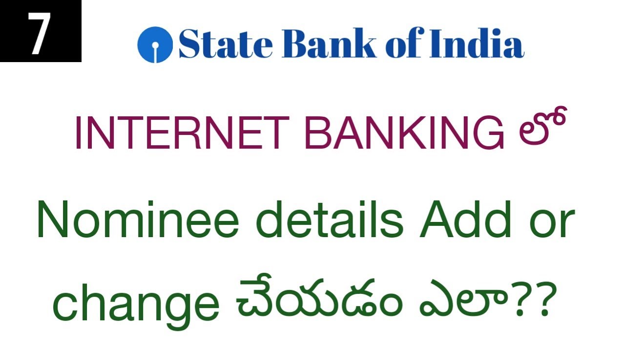 STATE BANK OF INDIA How To Change Nominee Details Using Internet Banking YouTube state-bank-of-india-how-to-change-nominee-details-using-internet-banking-youtube