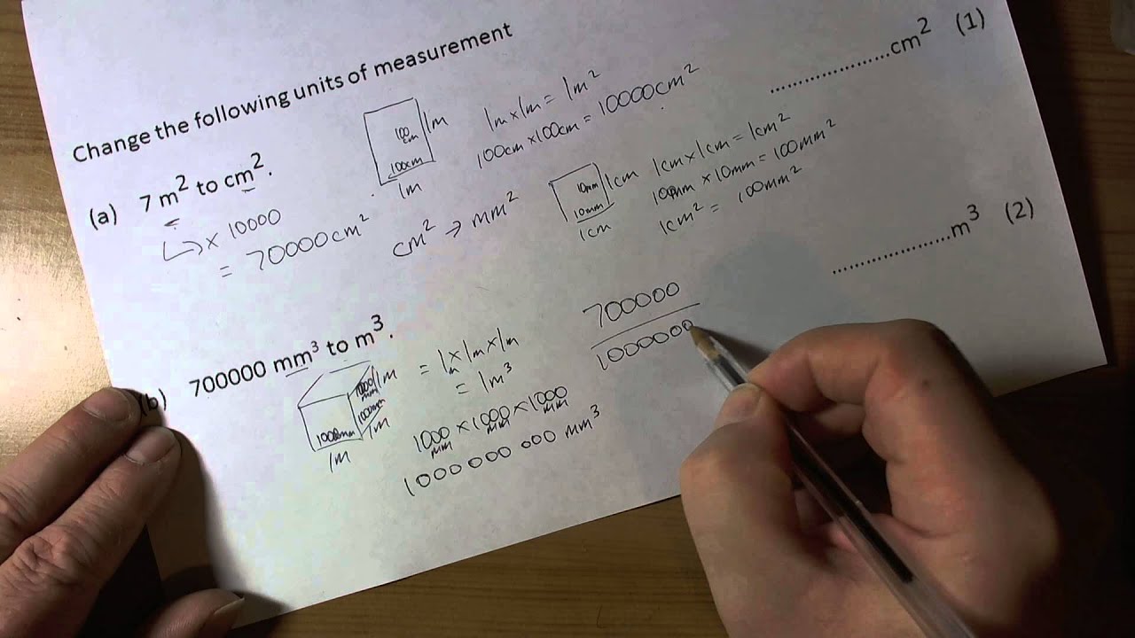 Converting Units of Area and Volume - YouTube