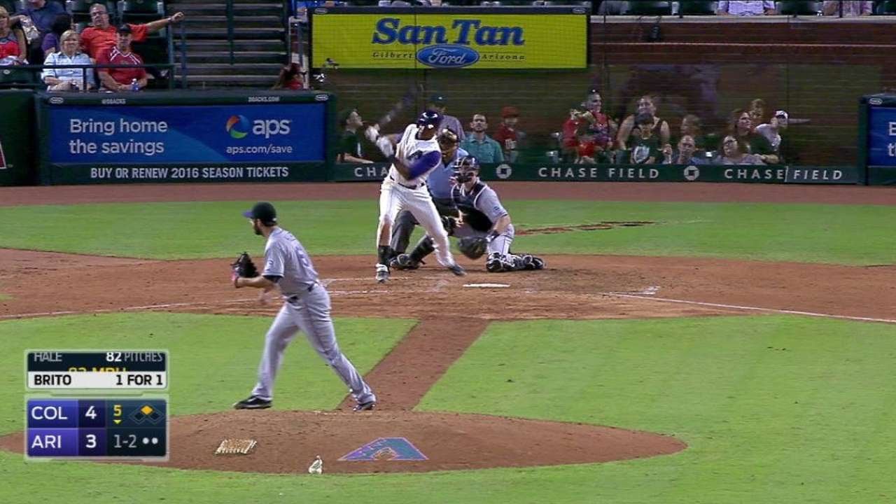 COL@ARI: Brito rips a triple to score Goldy - YouTube