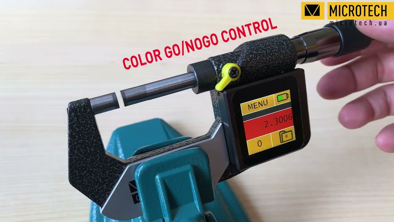 Sub-micron non-rotating spindle MICROTECH micrometer with computerized ...