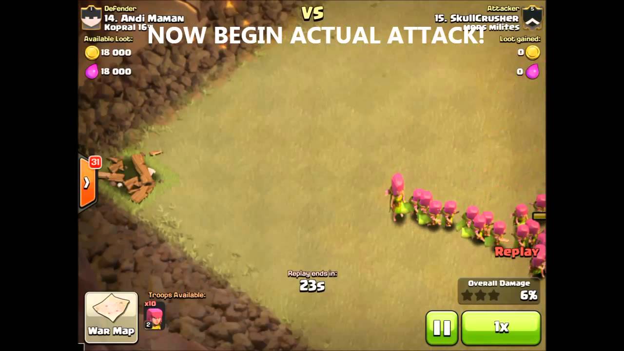 COC WAR BATTLE - STEP 1 - YouTube