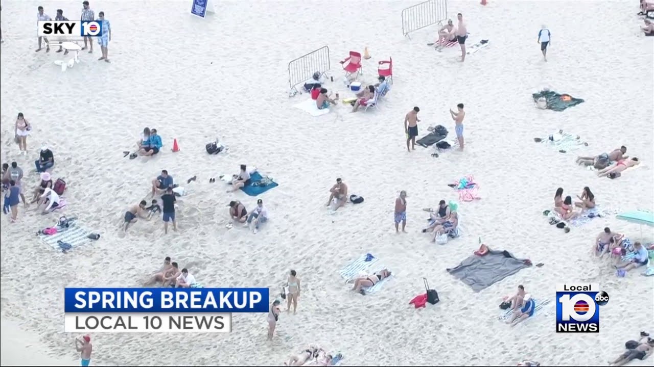 Spring break Sunday remains calm in South Beach - YouTube
