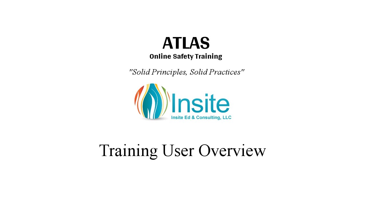 ATLAS Training - Training User Overview - YouTube