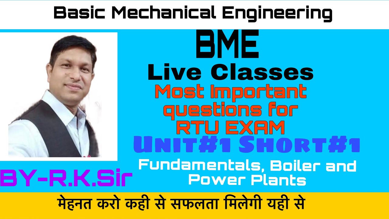 Important questions of BME for RTU Exam II unit-1 - YouTube
