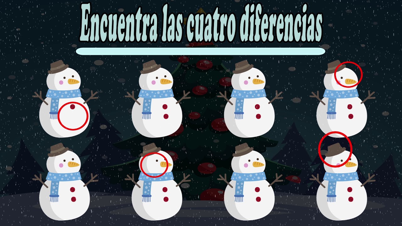 ENCUENTRA LAS DIFERENCIAS, FELICITACION DE NAVIDAD,. - YouTube