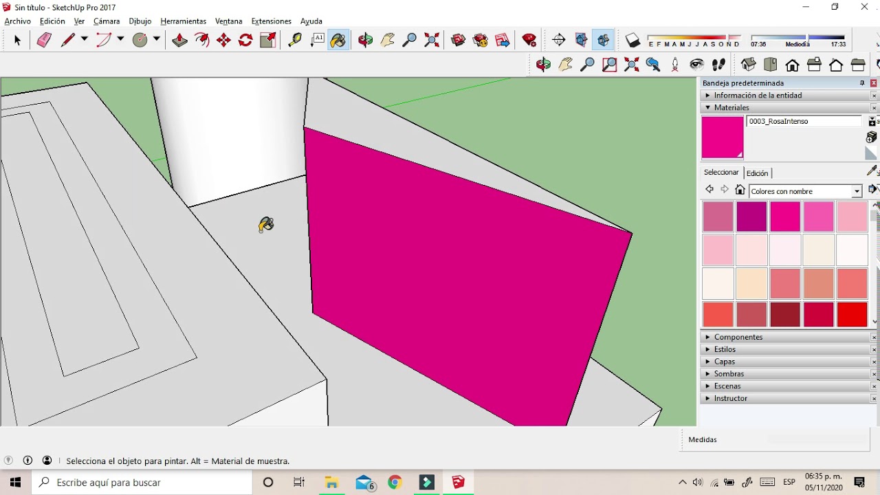 UTILIZAR COLORES EN SKETCHUP |TIPS ARQUITECTURA - YouTube