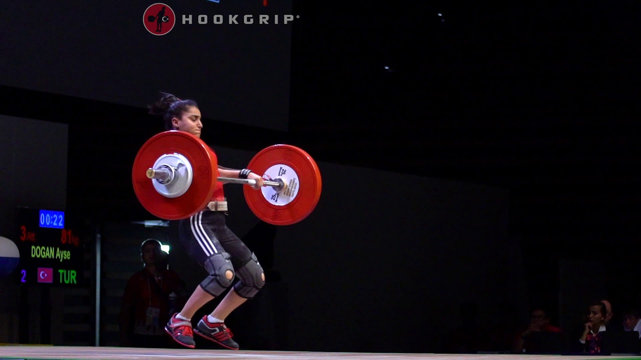 Ayse Dogan (48) - 81kg Clean and Jerk @ 2017 Junior Worlds - YouTube