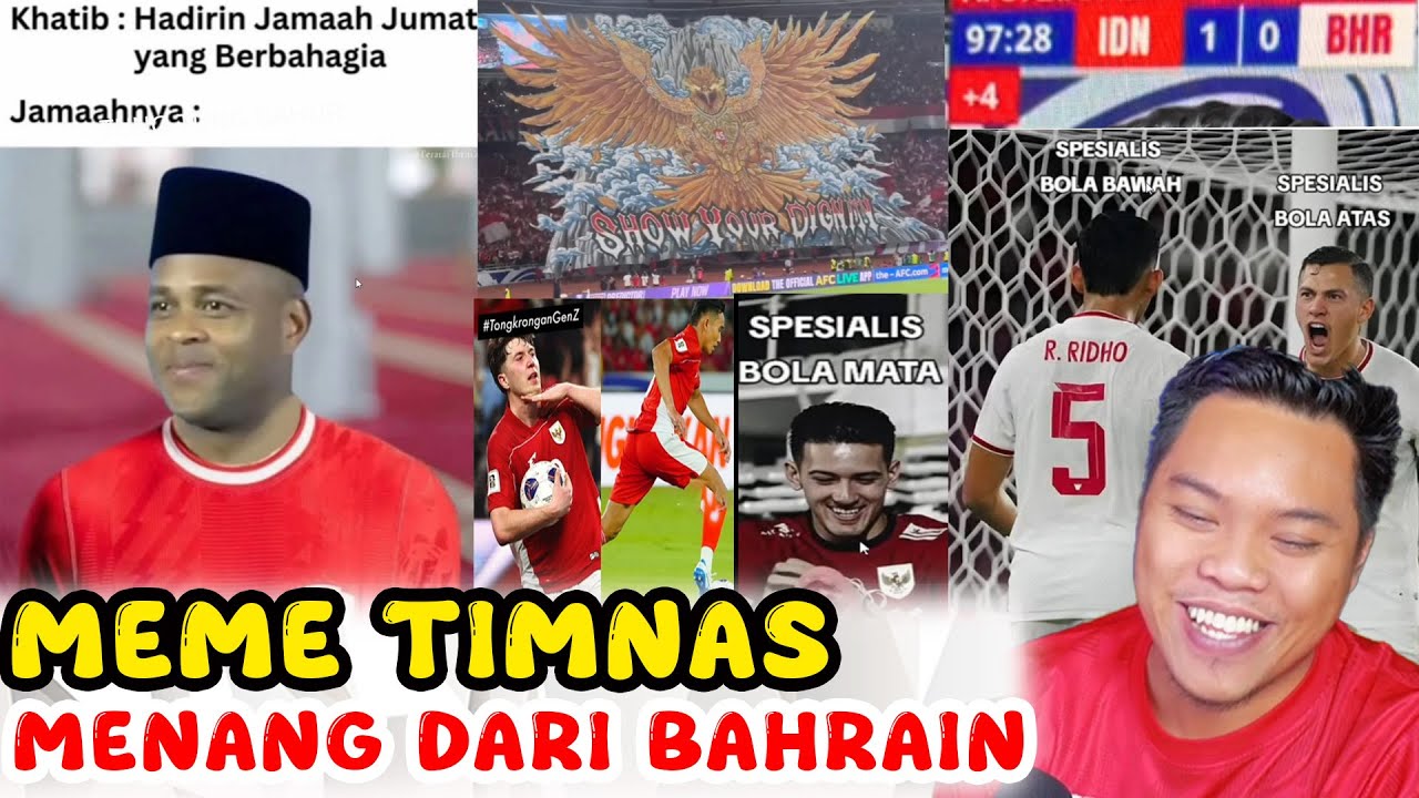 TAMU DILARANG MENANG HEHE - React Meme Timnas - YouTube
