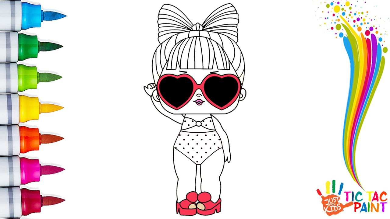 LOL Surprise DOLL in a Swimsuit - Coloring book for Kids & Toddlers ...