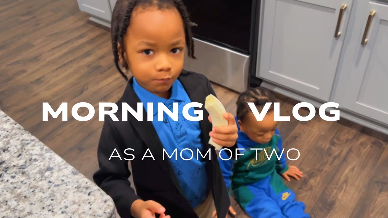 A Realistic Morning Routine with Two Kids | Getting Ready for Daycare ...