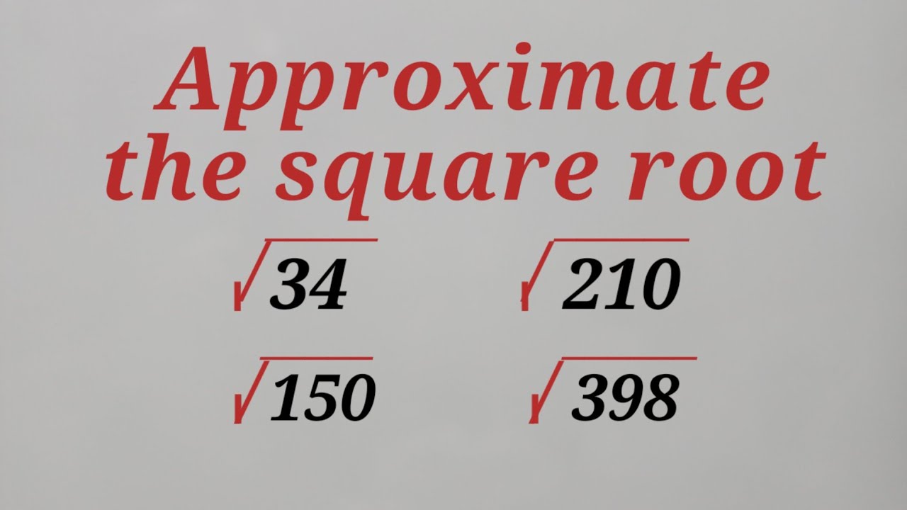 Calculate Square Root Without Calculator KasyannoEZMath YouTube