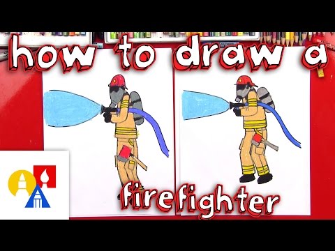 How To Draw A Firefighter | Safe Videos for Kids