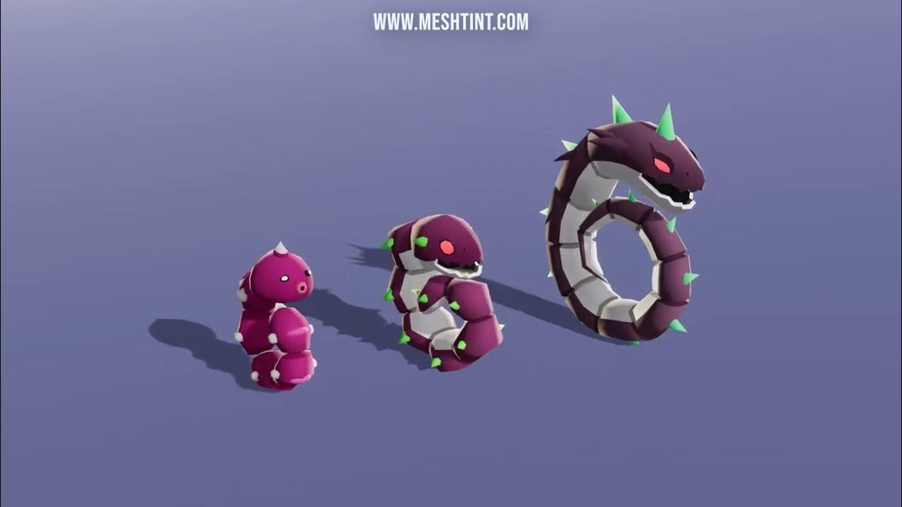 www.Meshtint.com | Worm Rot Creep Evolution Pack Cute Series | Animations - YouTube