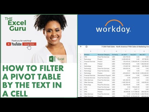 How to Filter a PivotTable in Workday Worksheets & Excel Using Specific ...